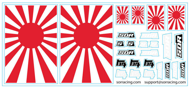 Rising Sun Universal Decal Kit Medium – SOR RC Products