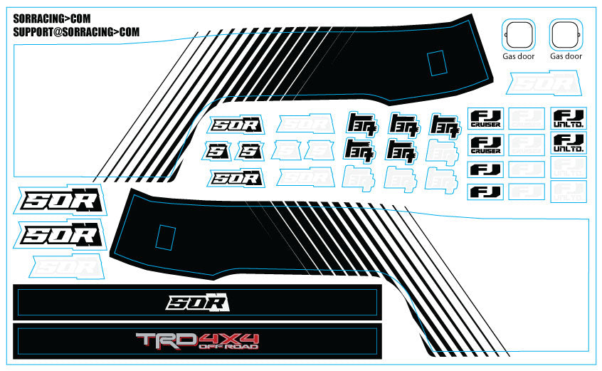 Element RC UTRON Bed Decal Kits – SOR RC Products