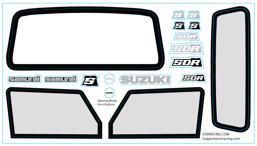 Element RC Bushido Window Decal Kit – SOR RC Products